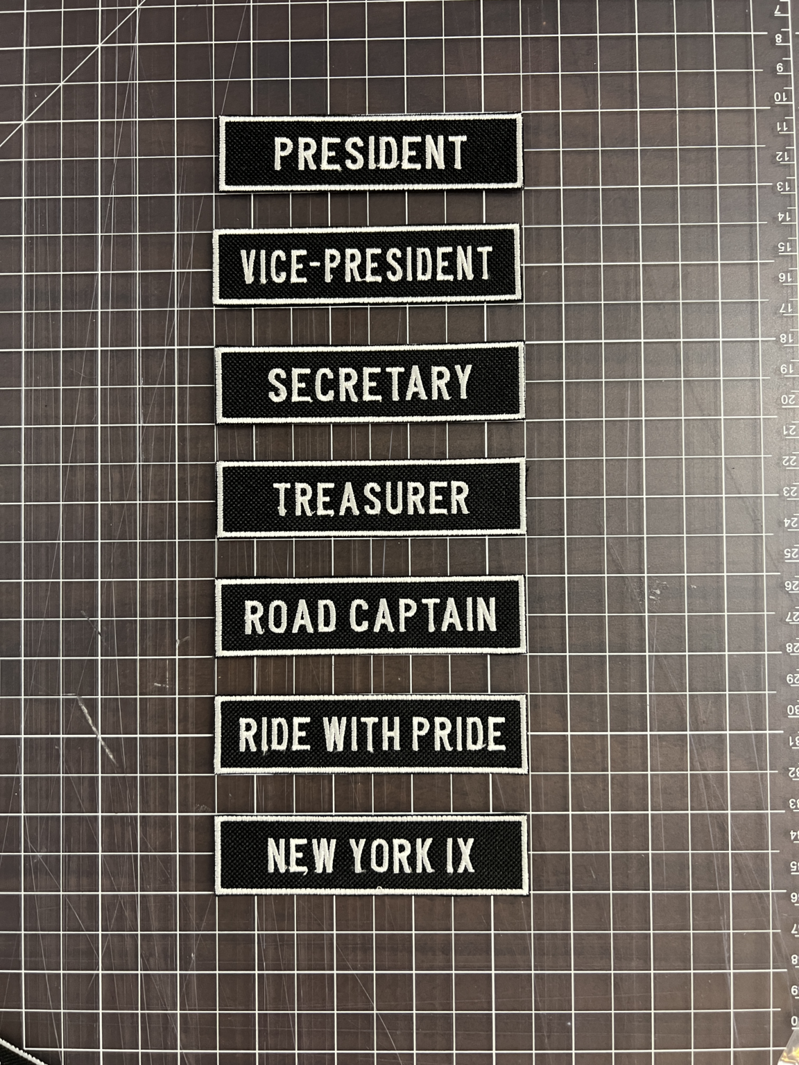 Embroidered Name/Title Bars · Blueknightsales.com Chapter NY9