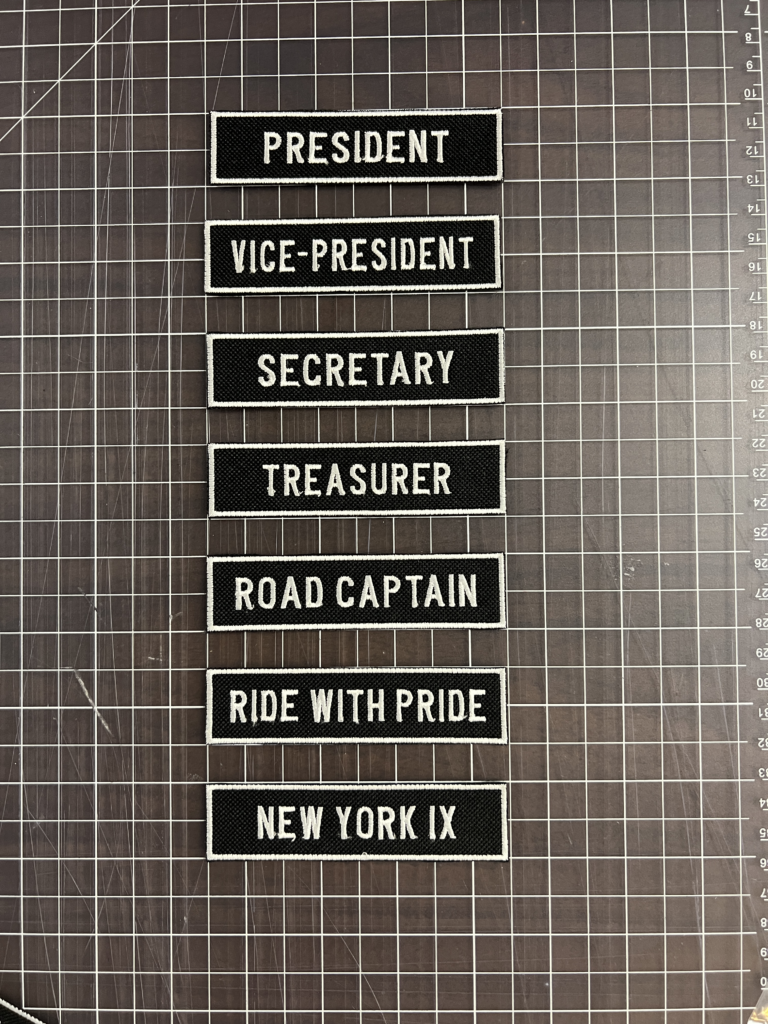 Embroidered Name/Title Bars · Blueknightsales.com Chapter NY9